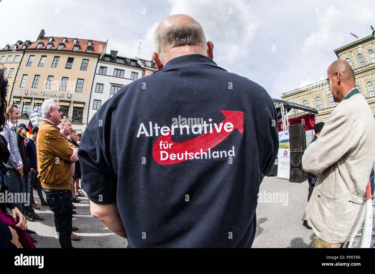 Munich, Bavaria, Germany. 22nd Sep, 2018. Logo of the right-extreme AfD ...