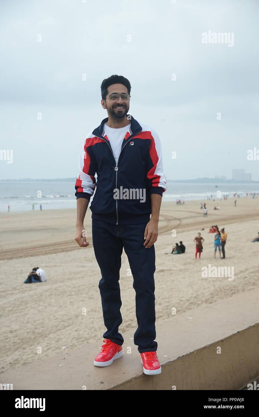 Mumbai, India. 22nd sep 2018: Bollywood actor Ayushman khurana ...
