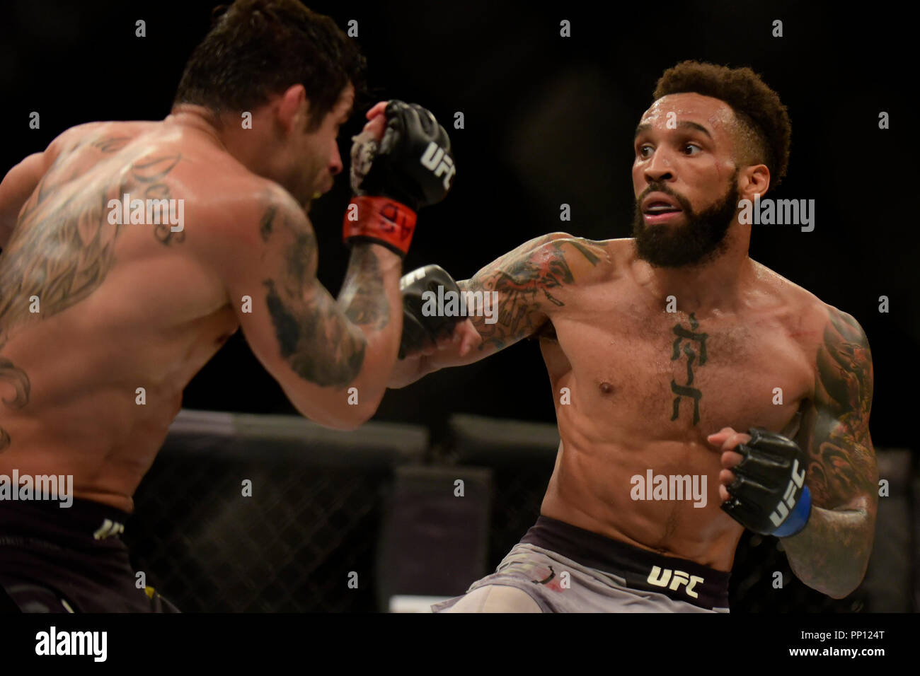 Sao Paulo, Brazil. 22 September 2018. Renan Barao vs. Andre Ewell ...