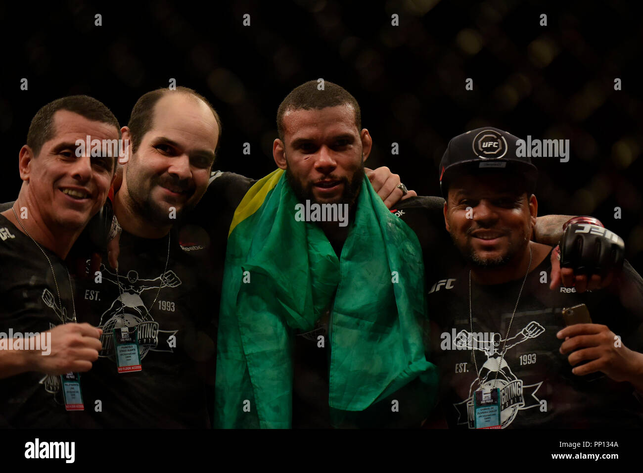 Sao Paulo, Brazil. 22 September 2018. Thiago Santos knocked out Eryk ...
