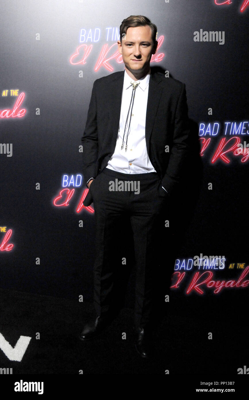 Hollywood, USA. 22 September 2018. Actor Lewis Pullman attends the ...