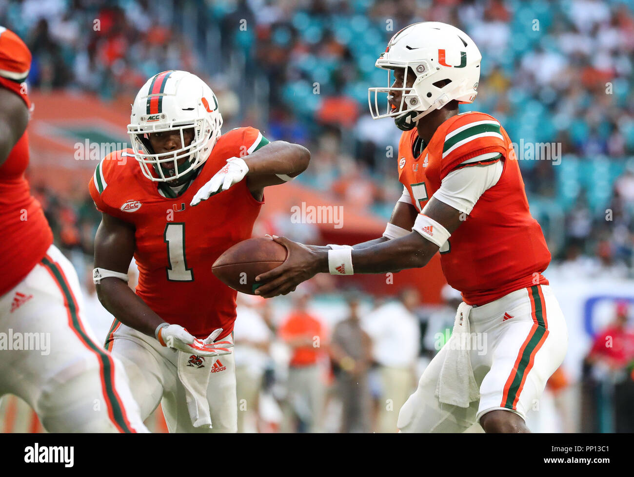 Miami Gardens, Florida, USA. 22nd Sep, 2018. Miami Hurricanes ...