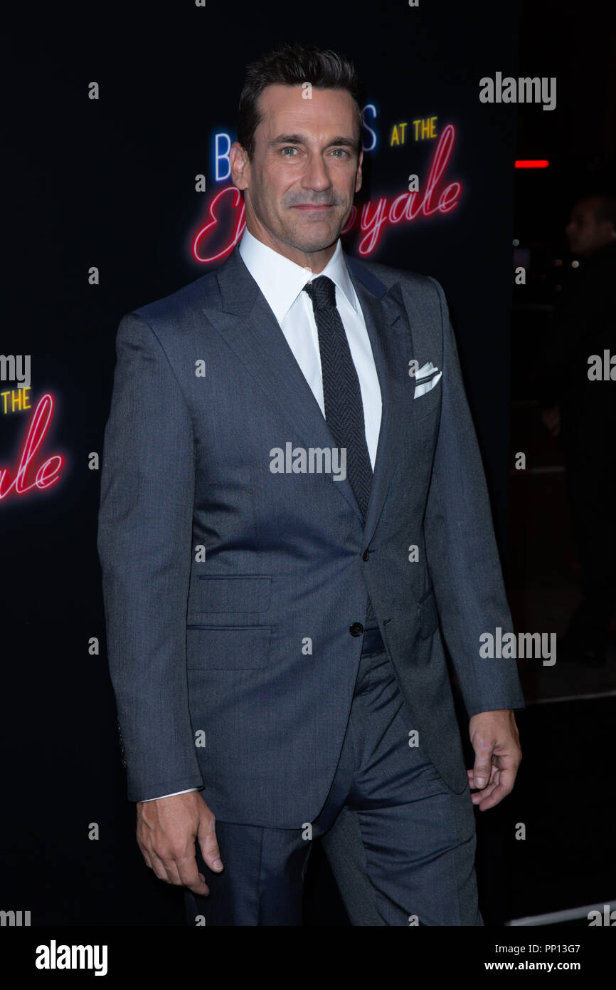 Jon Hamm attends the premiere of 20th Century Fox's 'Bad Times at the ...