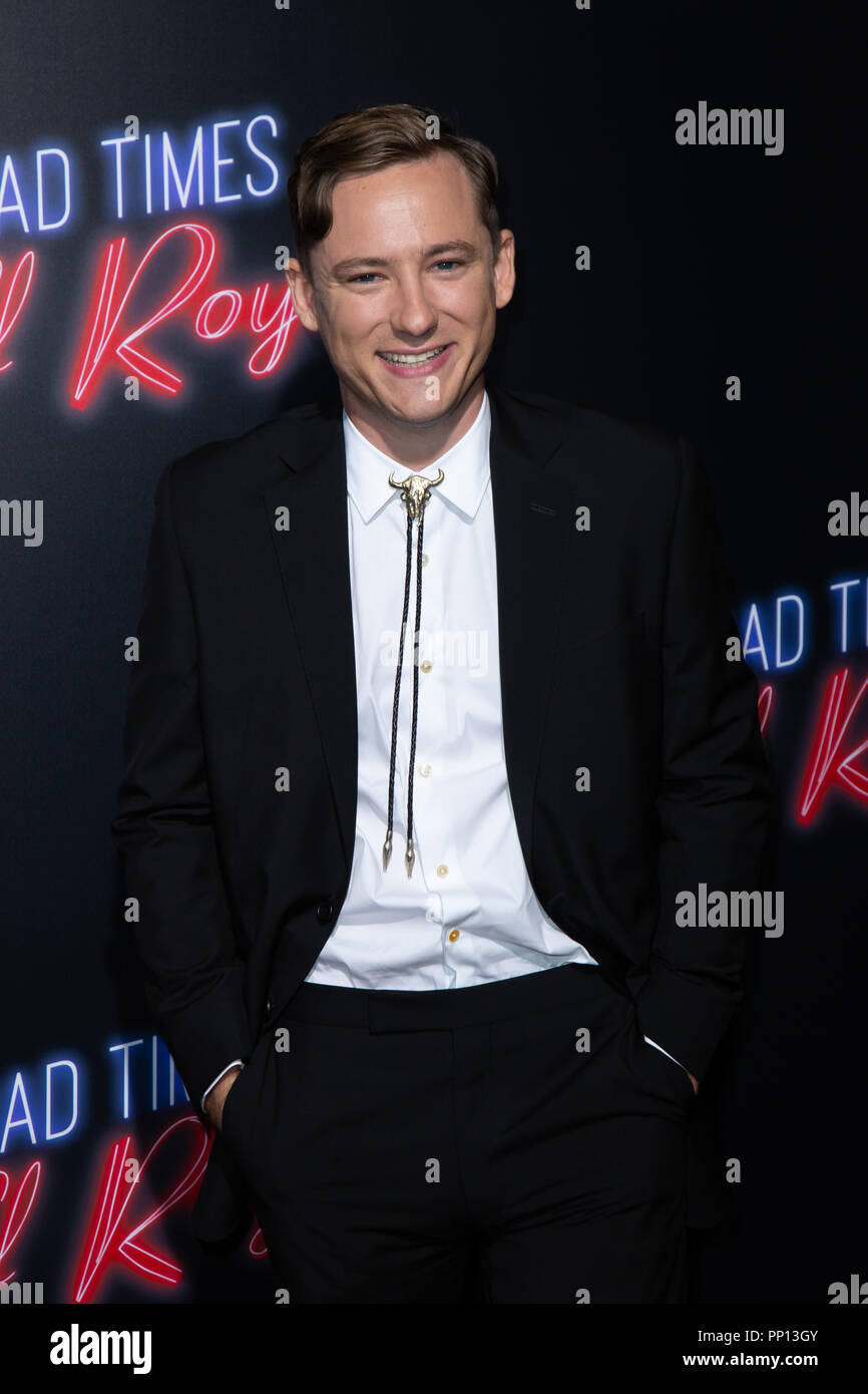 Lewis Pullman attends the premiere of 20th Century Fox's 'Bad Times at ...