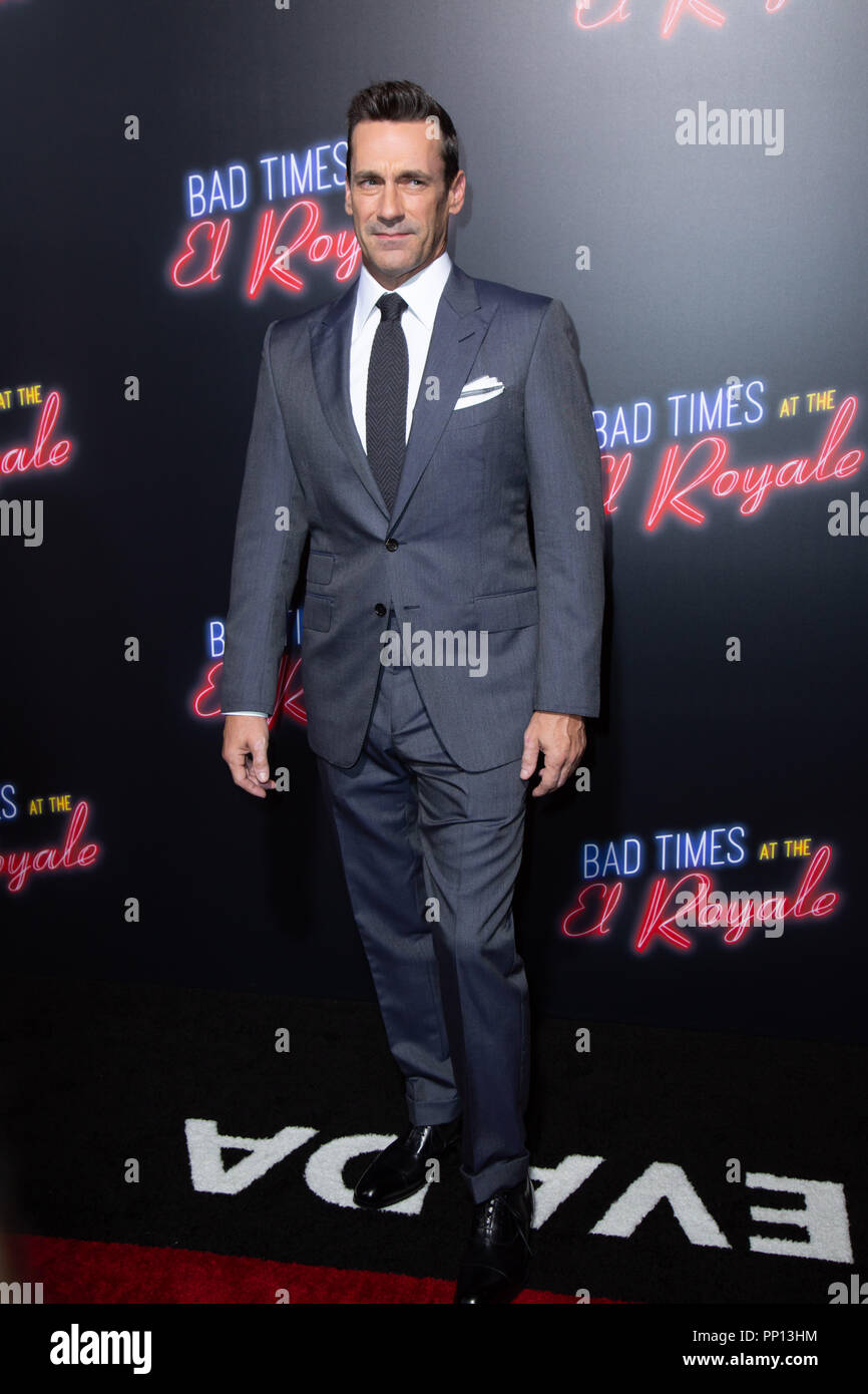 Hollywood, USA. 22nd Sep, 2018. Jon Hamm attends the premiere of 20th ...