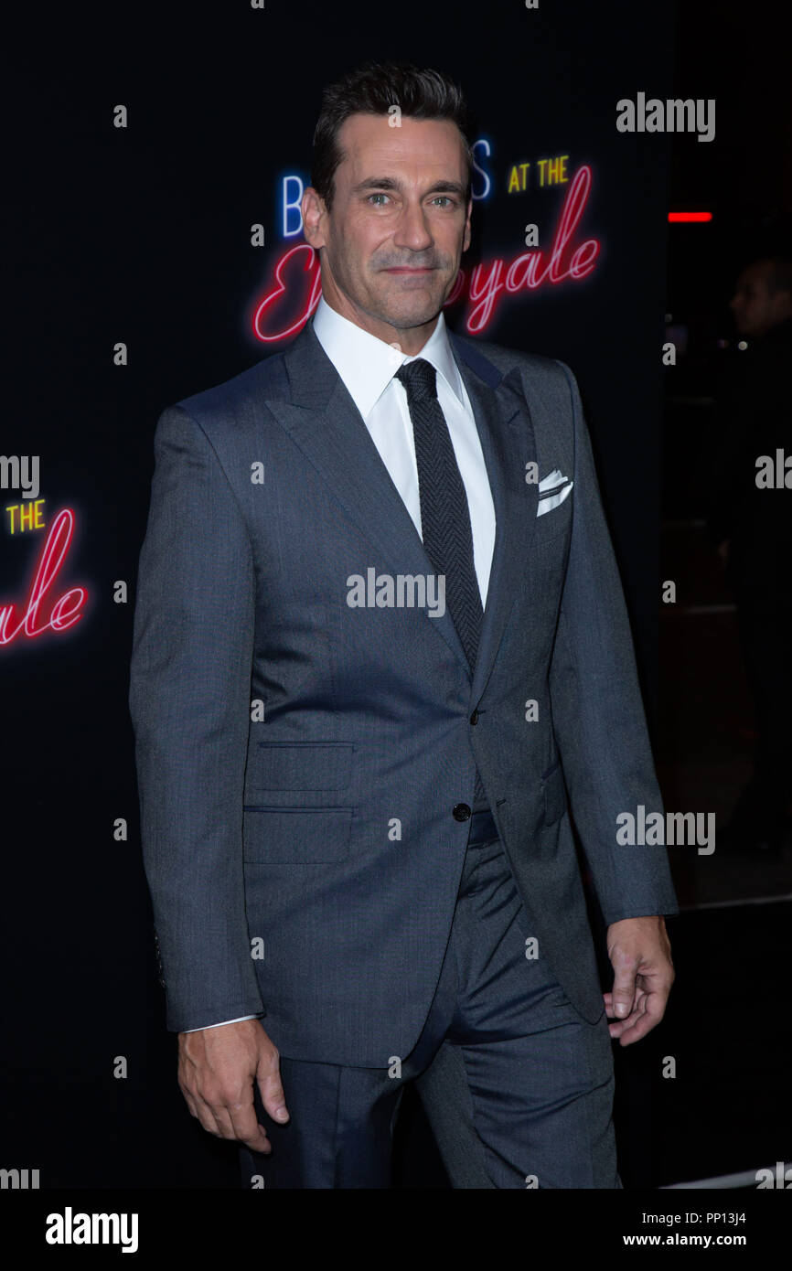 Hollywood, USA. 22nd Sep, 2018. Jon Hamm attends the premiere of 20th ...