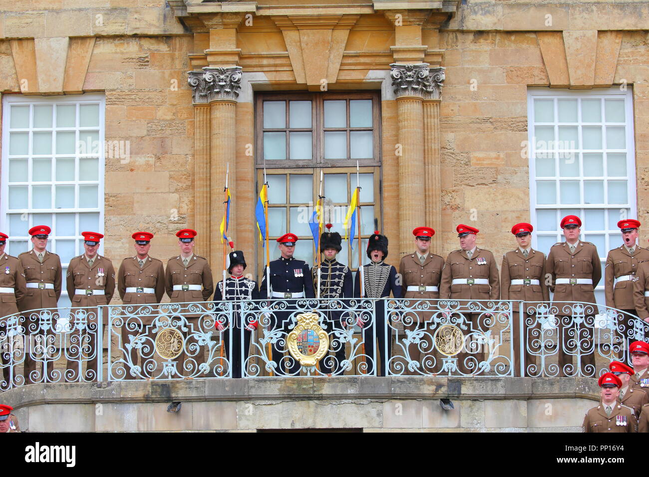 Bramham Park, UK. 22nd Sep, 2018. The Queens Own Yeomanry regiment ...