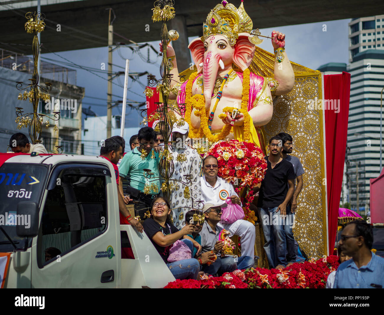 Bangkok, Thailand. 23rd Sep, 2018. The Ganesha procession in Bangkok ...