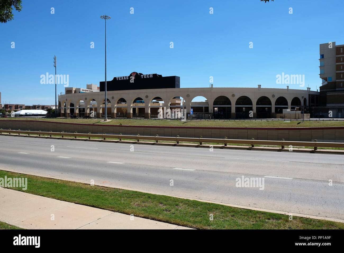East side of Jones AT&T Stadium on the campus of Texas Tech University ...