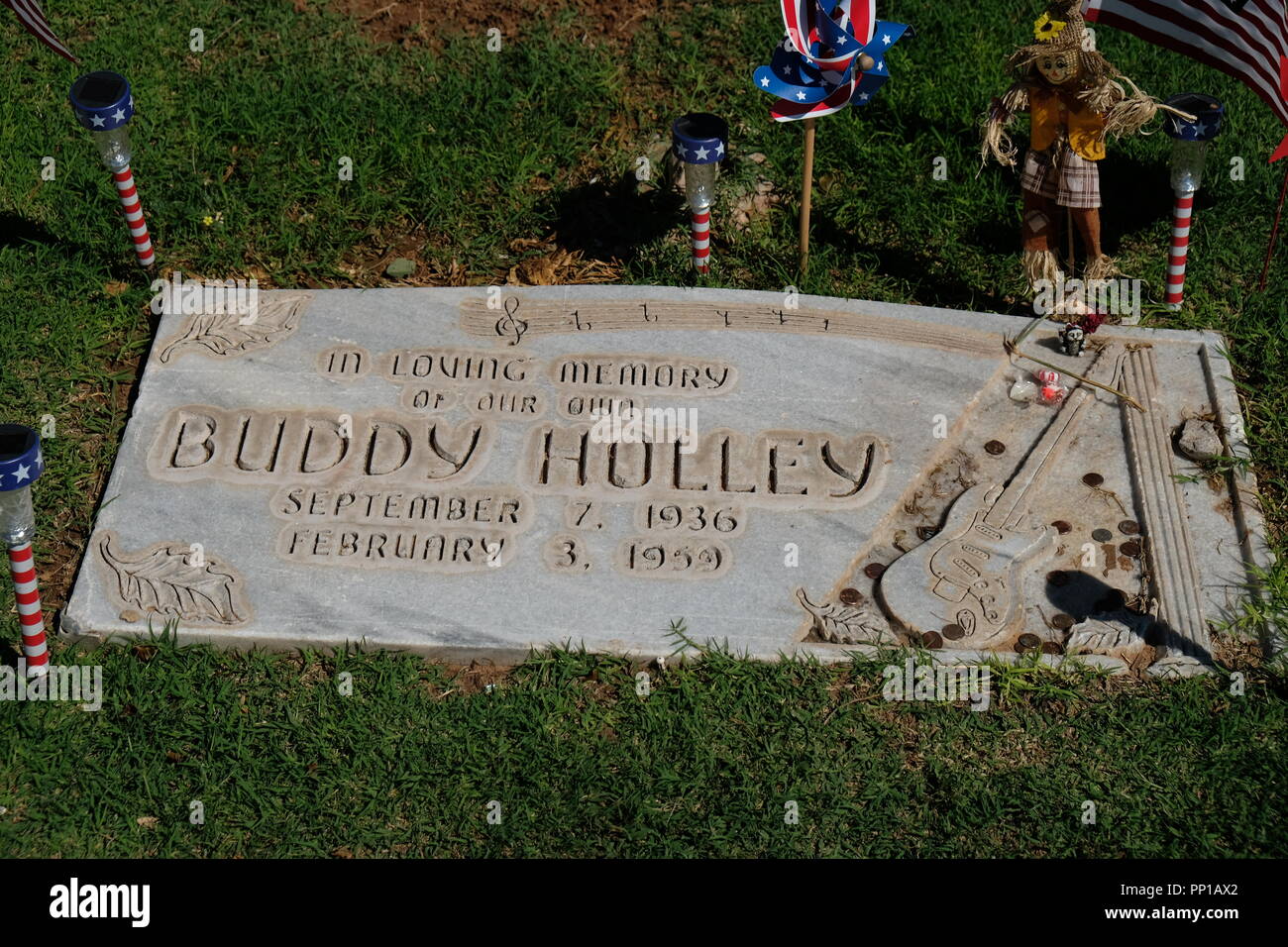 Buddy Holly Burial Site In Lubbock Texas Usa Stock Photo Alamy