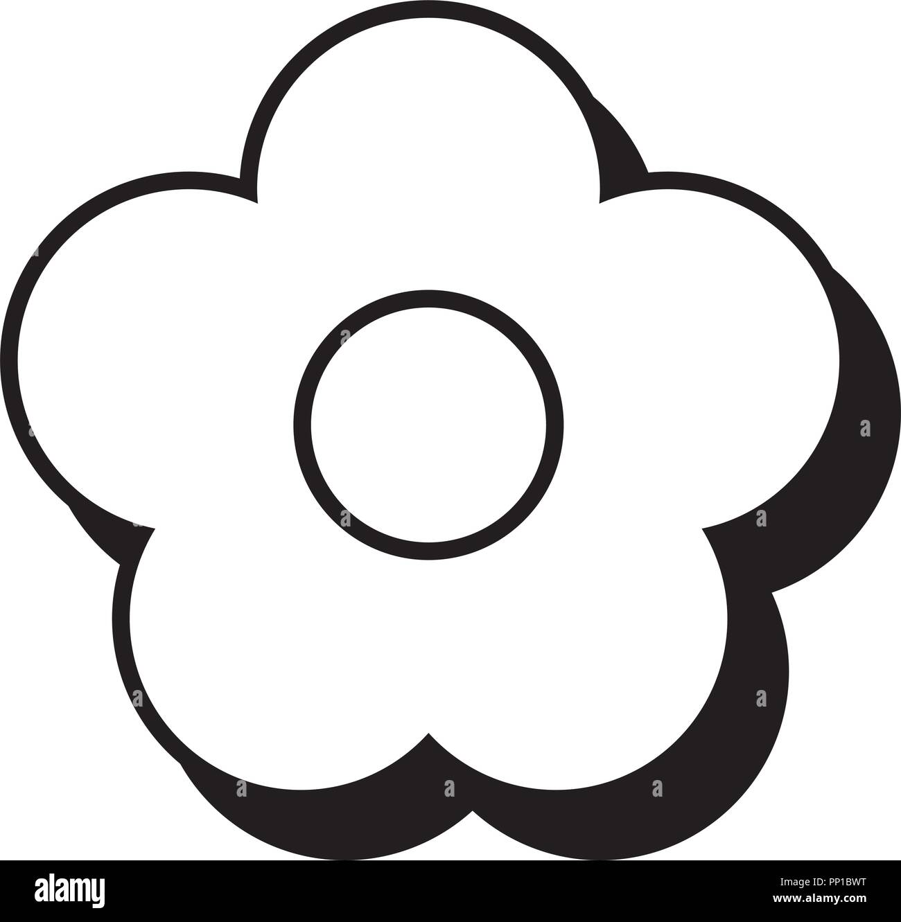 flower icon over white background, vector illustration Stock Vector ...