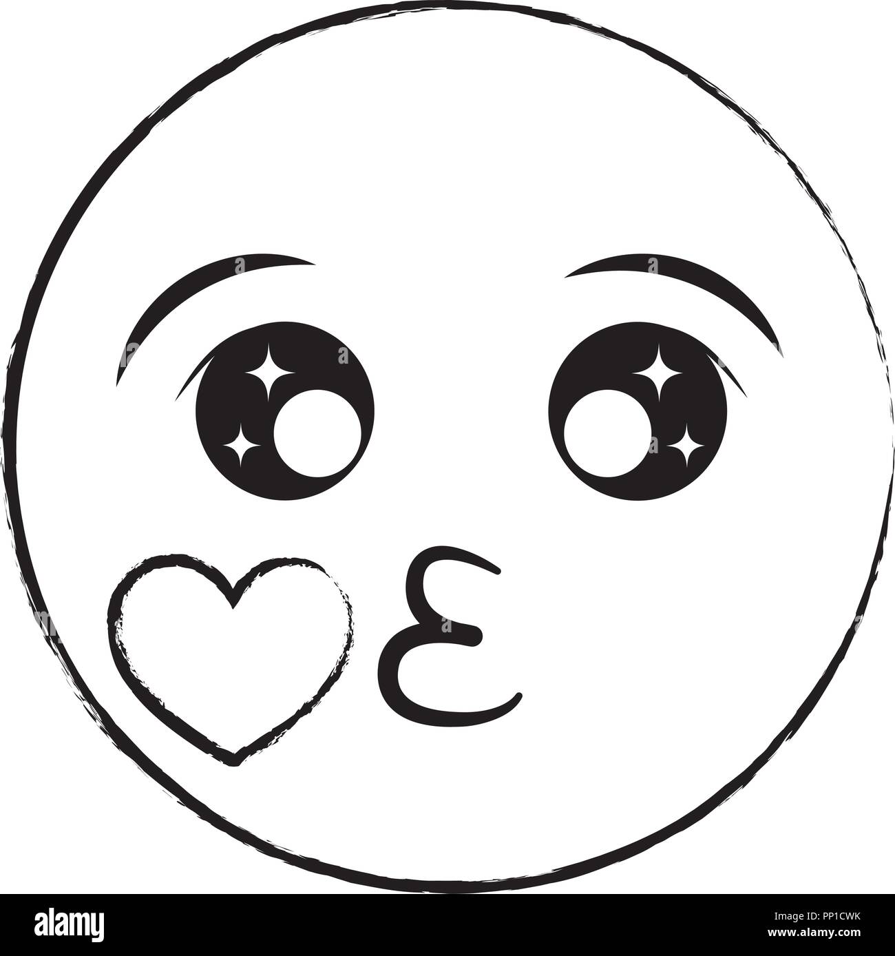 Kiss emoji icon over hi-res stock photography and images - Alamy