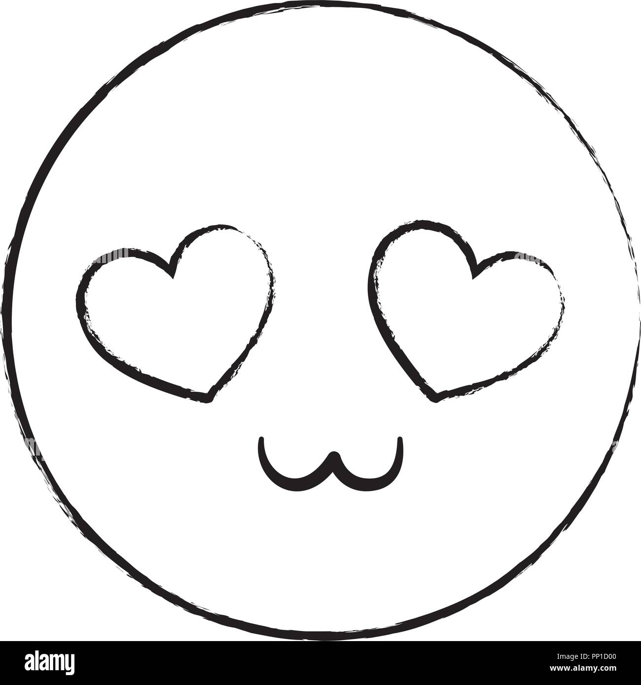 in love emoji icon over white background, vector illustration Stock ...