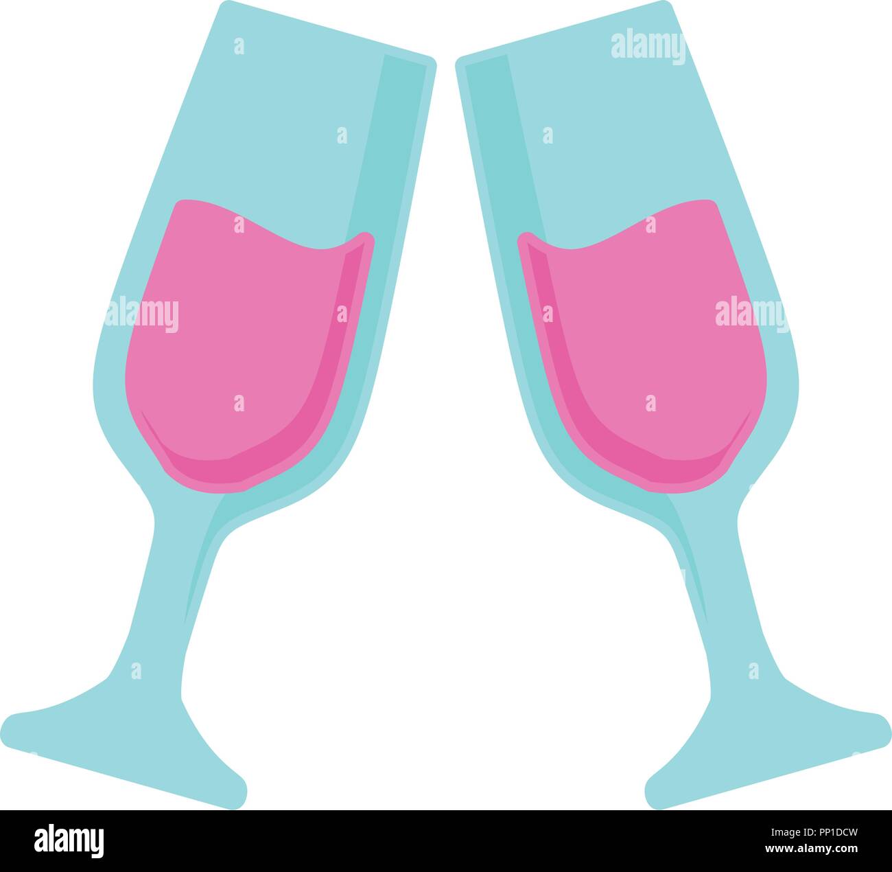 champagne glasses icon over white background, vector illustration Stock ...