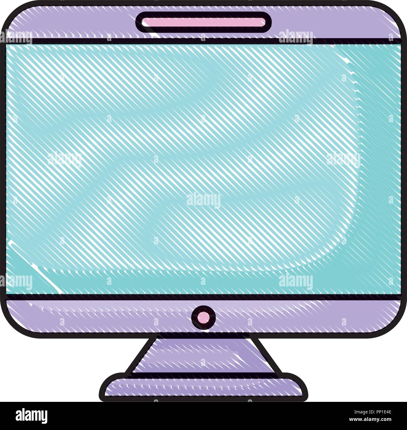 computer monitor icon over white background, vector illustration Stock ...