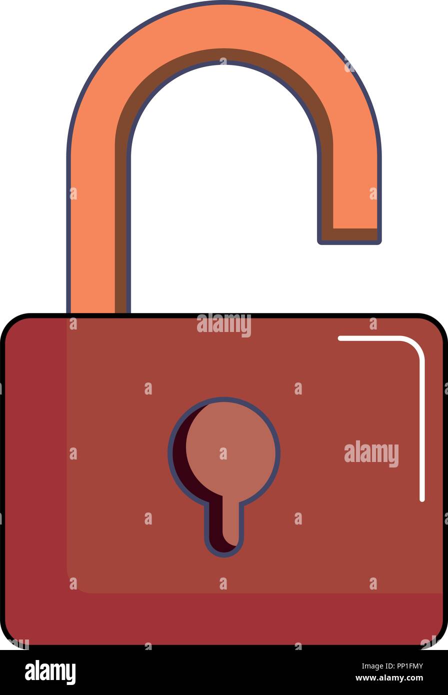 open padlock icon over white background, vector illustration Stock ...