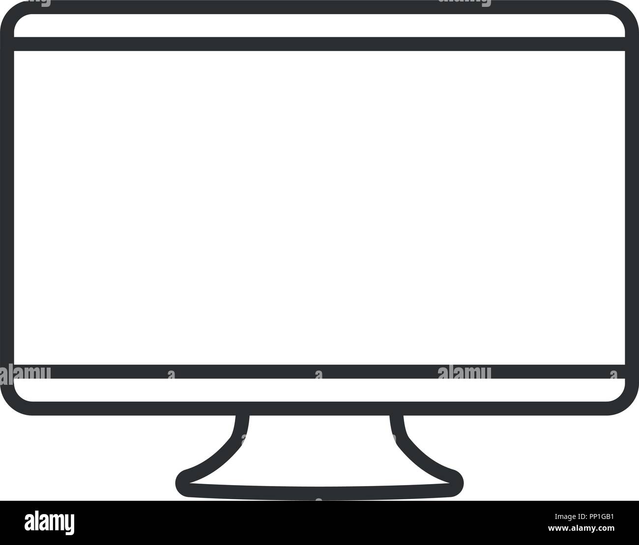 computer over white background, vector illustration Stock Vector Image ...
