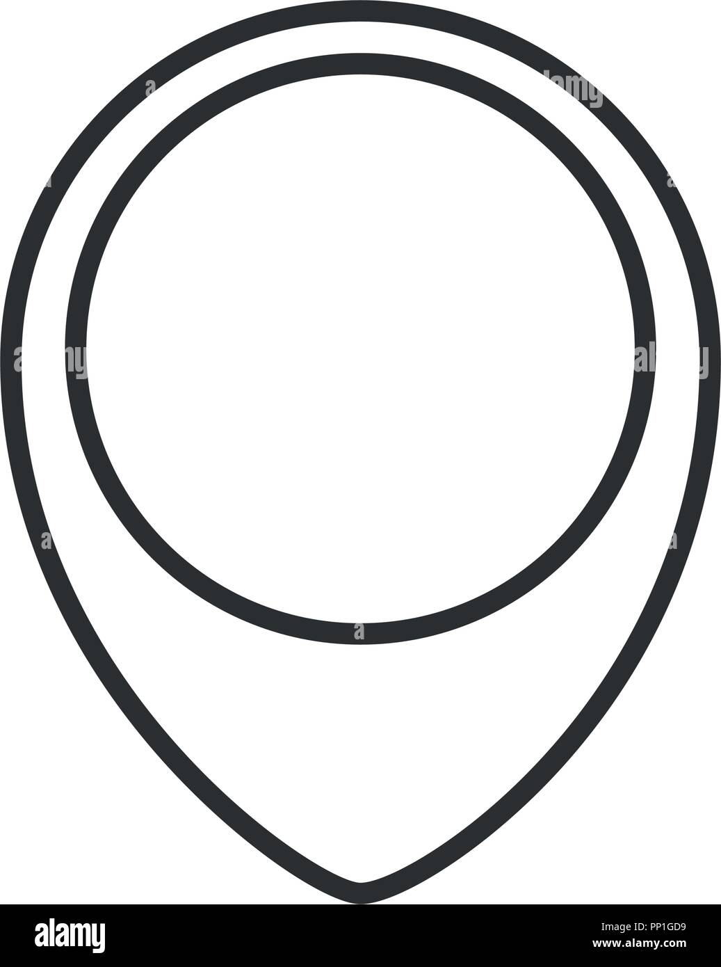 location pin icon over white background, vector illustration Stock ...