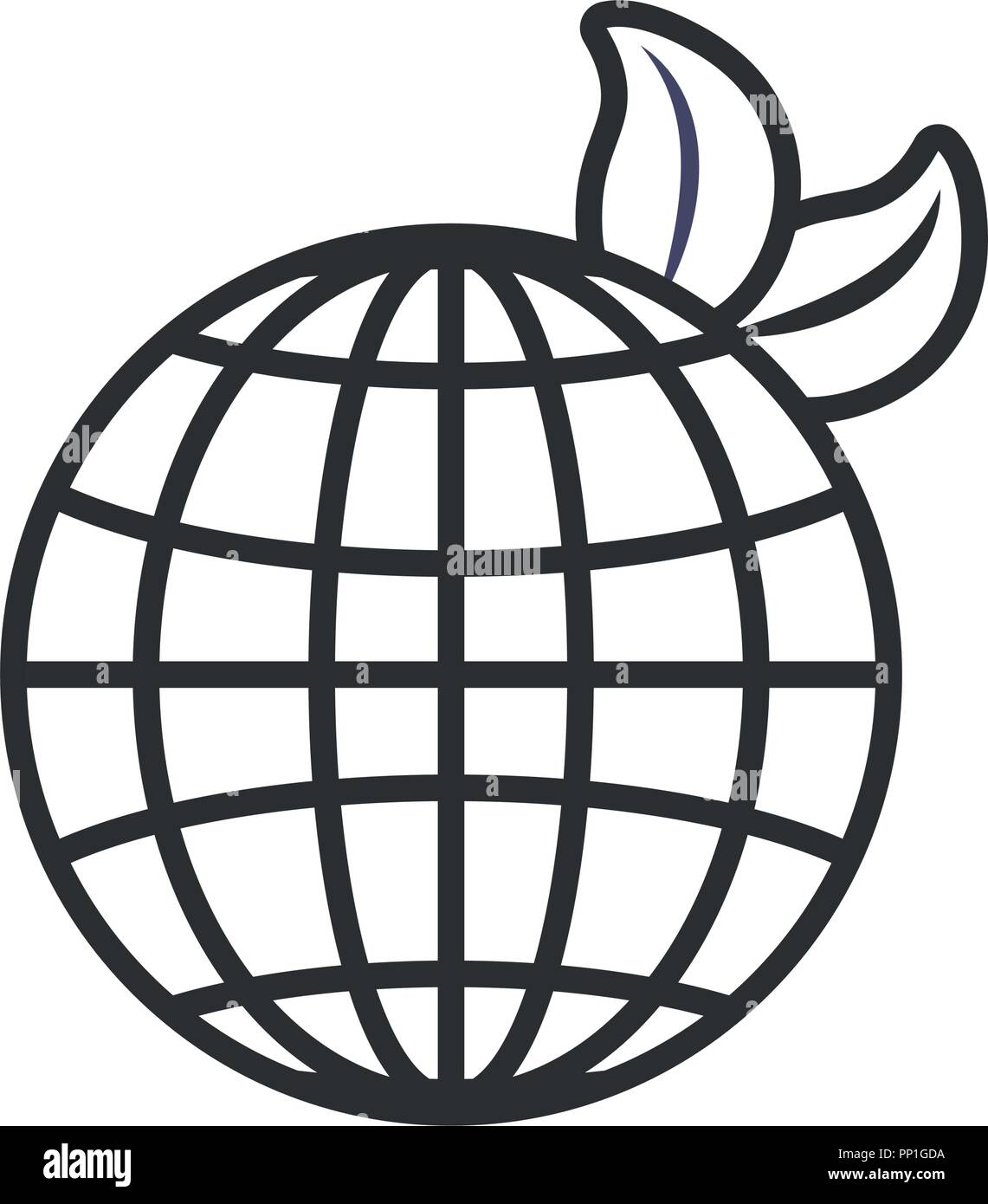 global sphere icon over white background, vector illustration Stock ...