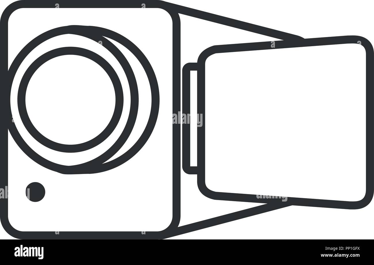 video camera icon over white background, vector illustration Stock ...