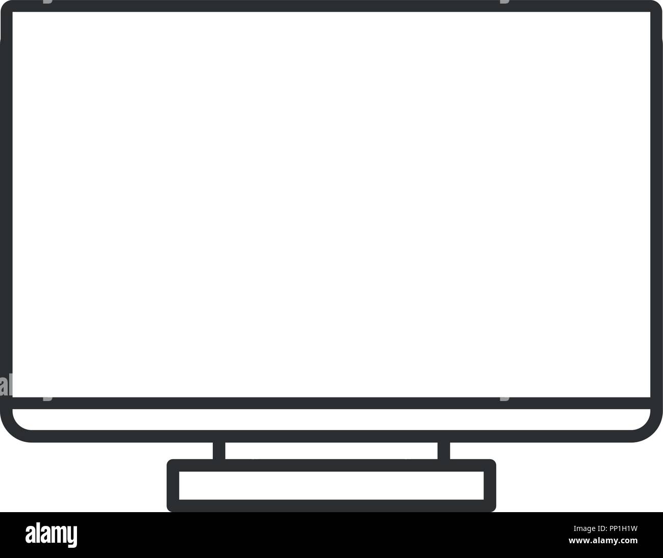 computer over white background, vector illustration Stock Vector Image ...