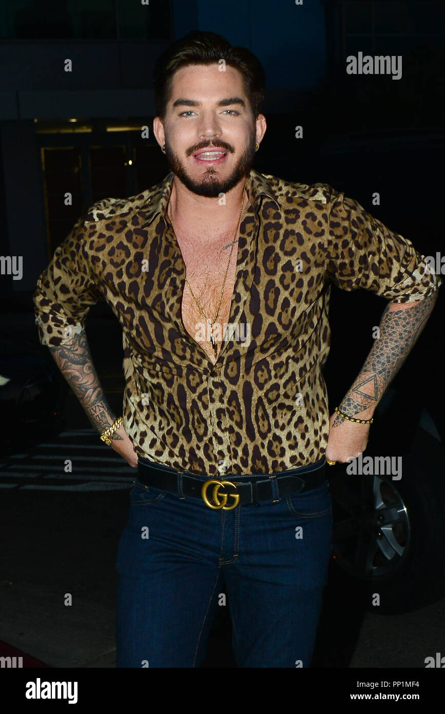 Adam Lambert arriving at the Simon Cowell 'Hollywood Star Celebration ...