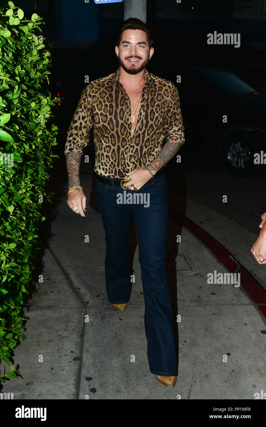Adam Lambert arriving at the Simon Cowell 'Hollywood Star Celebration ...