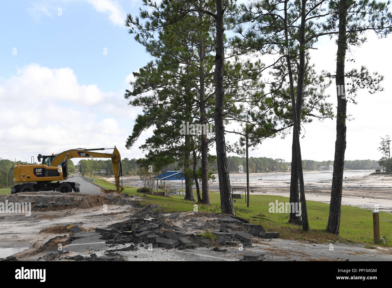 A lake was drained due to a dam breaking during the rampage of ...