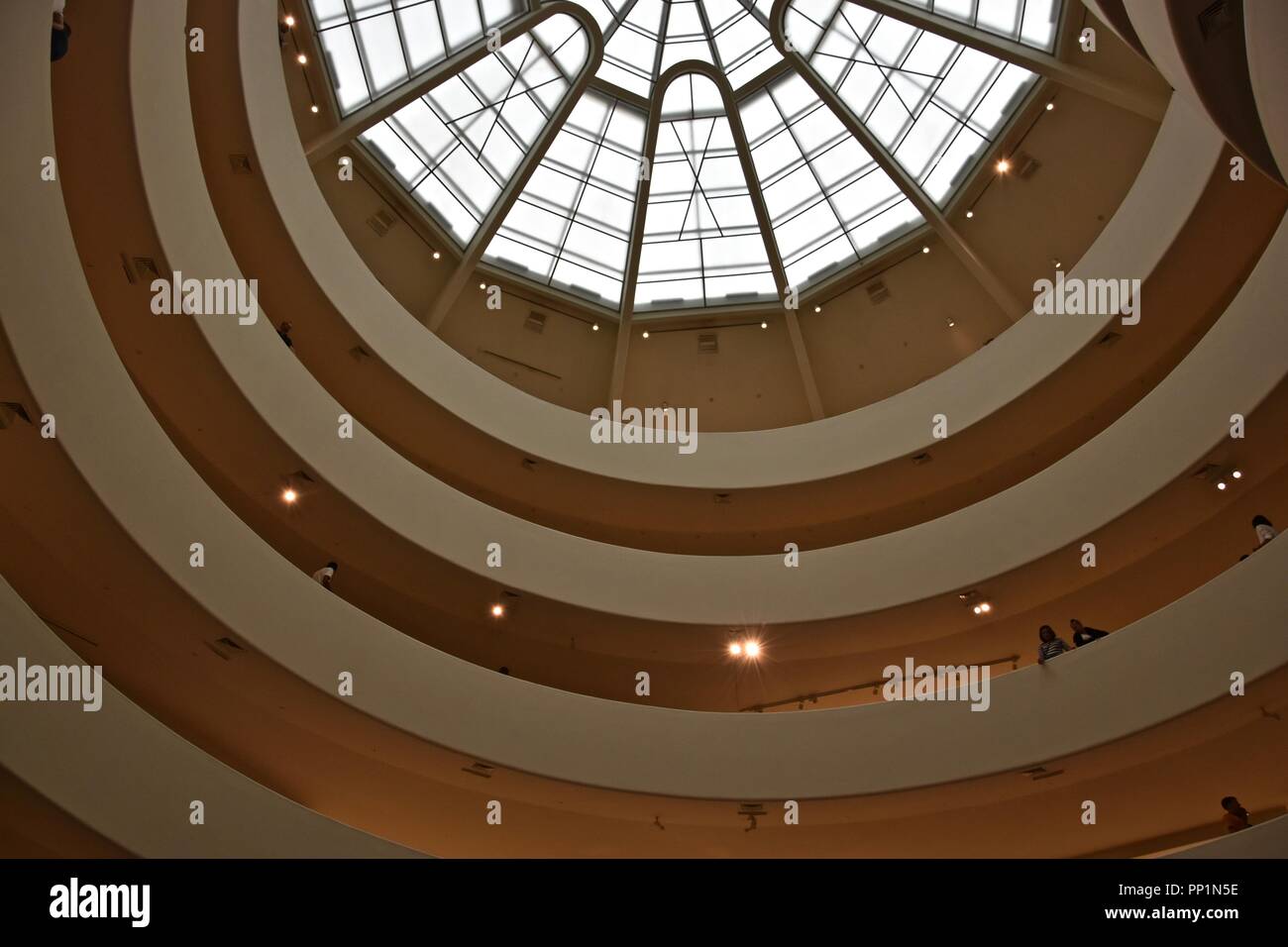 The iconic atrium at the Guggenheim Museum of Art, Upper East Side ...