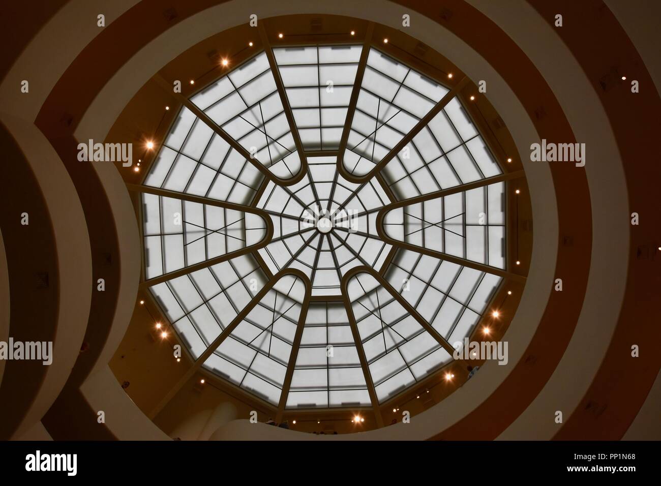 The iconic atrium at the Guggenheim Museum of Art, Upper East Side ...