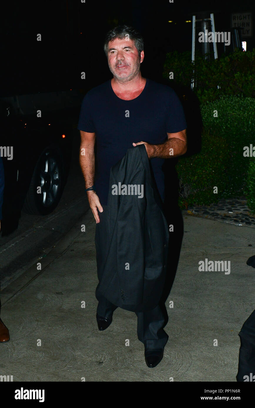 Simon Cowell and Lauren Silverman arriving at the Simon Cowell ...