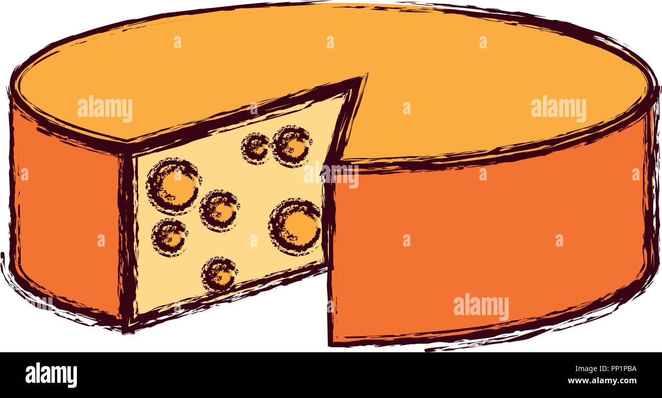 cheese round food nutrition diet vector illustration Stock Vector Image ...