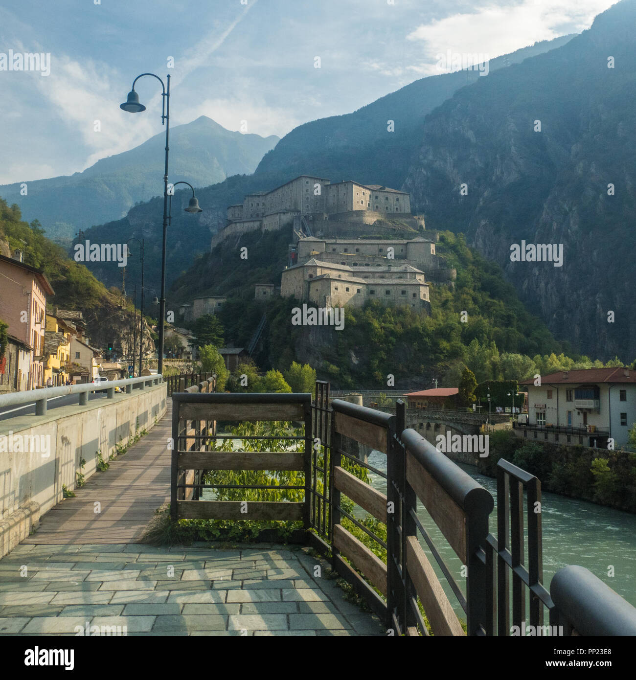 Forte di Bard (Fort of Bard or Bard Fort), built by the House of Savoy ...