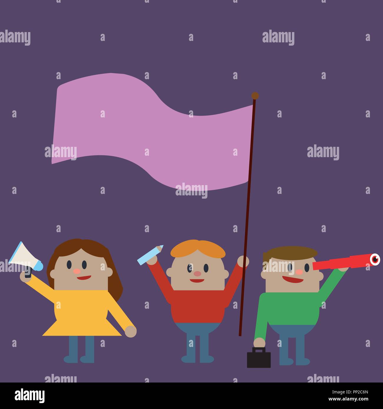 Flat design business Vector Illustration concept Empty template copy ...