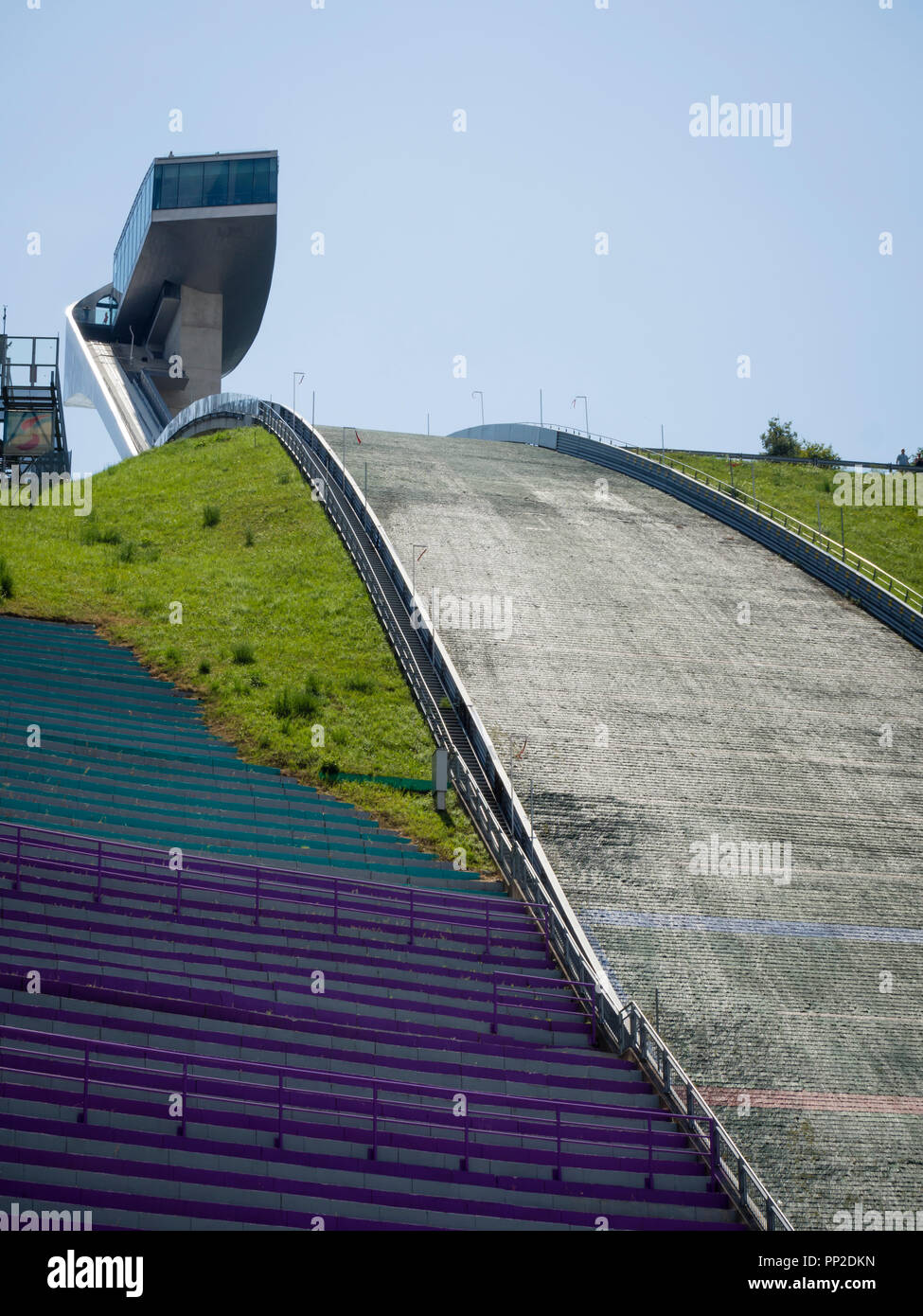 Bergisel Ski Jump at Innsbruck (Austria) during summertime Stock Photo ...
