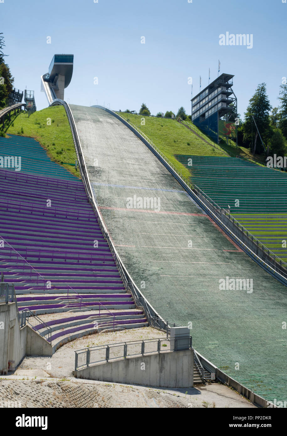 Bergisel Ski Jump at Innsbruck (Austria) during summertime Stock Photo ...
