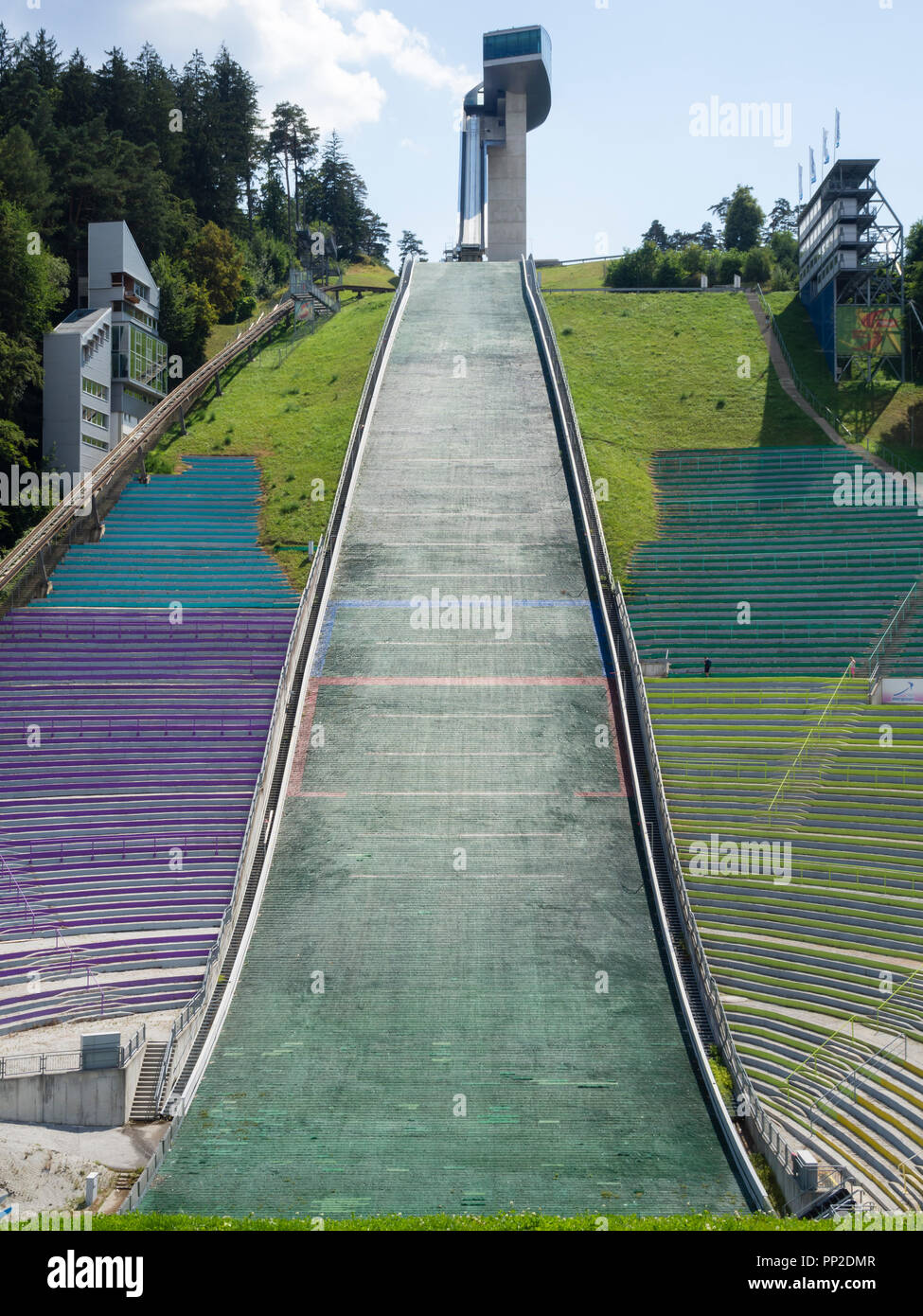 Bergisel Ski Jump at Innsbruck (Austria) during summertime Stock Photo ...