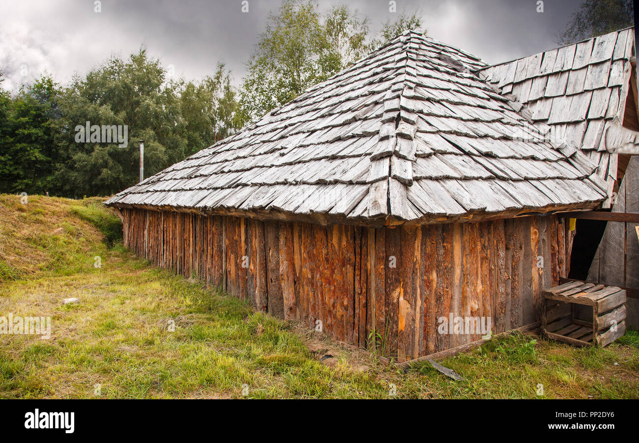 Old Wooden Hut In The Forest High Resolution Stock Photography and ...