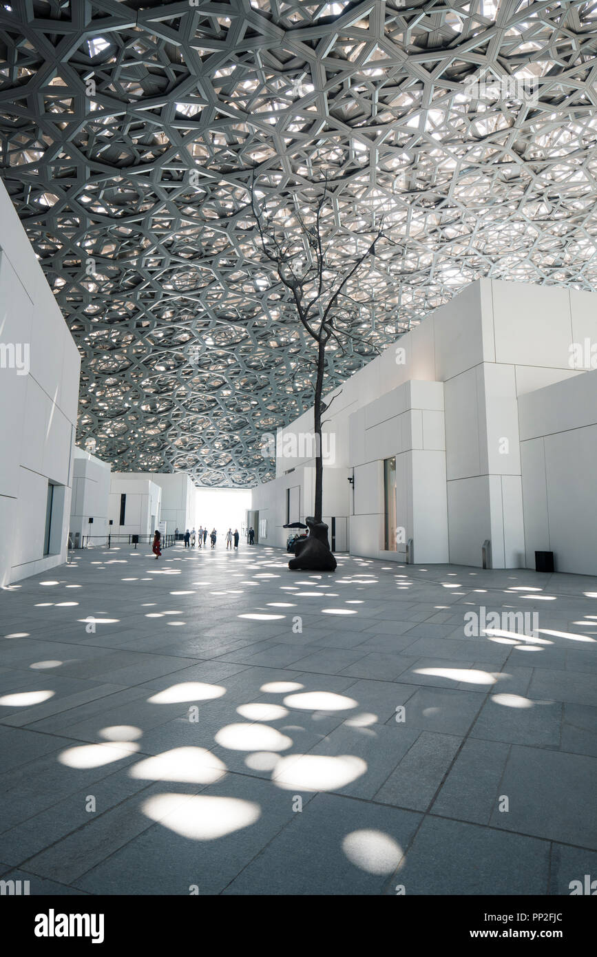 Interior of the Louvre Abu Dhabi at Saadiyat Island Cultural District ...
