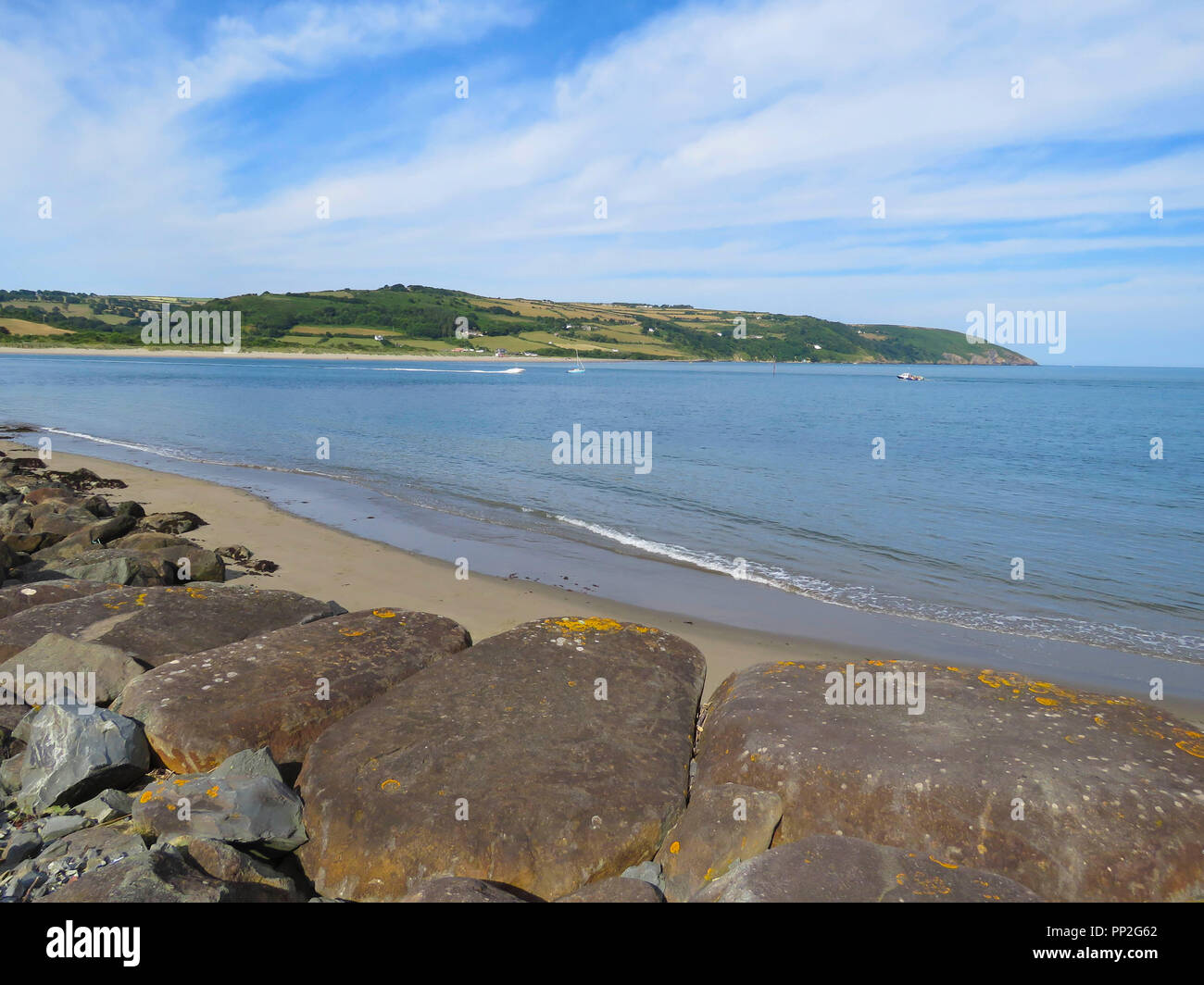 Traeth beach by Patch Caravan Park, Gwbert, Pembrokeshire, Wales, UK ...