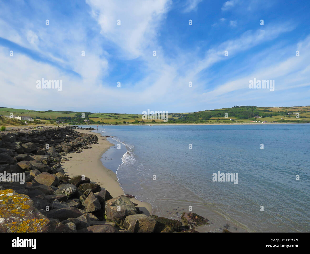 Traeth beach by Patch Caravan Park, Gwbert, Pembrokeshire, Wales, UK ...