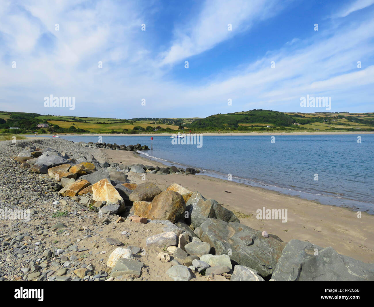 Traeth beach by Patch Caravan Park, Gwbert, Pembrokeshire, Wales, UK ...