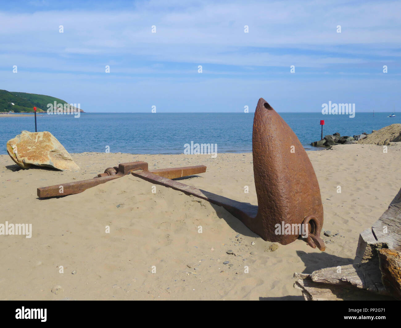 Traeth beach by Patch Caravan Park, Gwbert, Pembrokeshire, Wales, UK ...