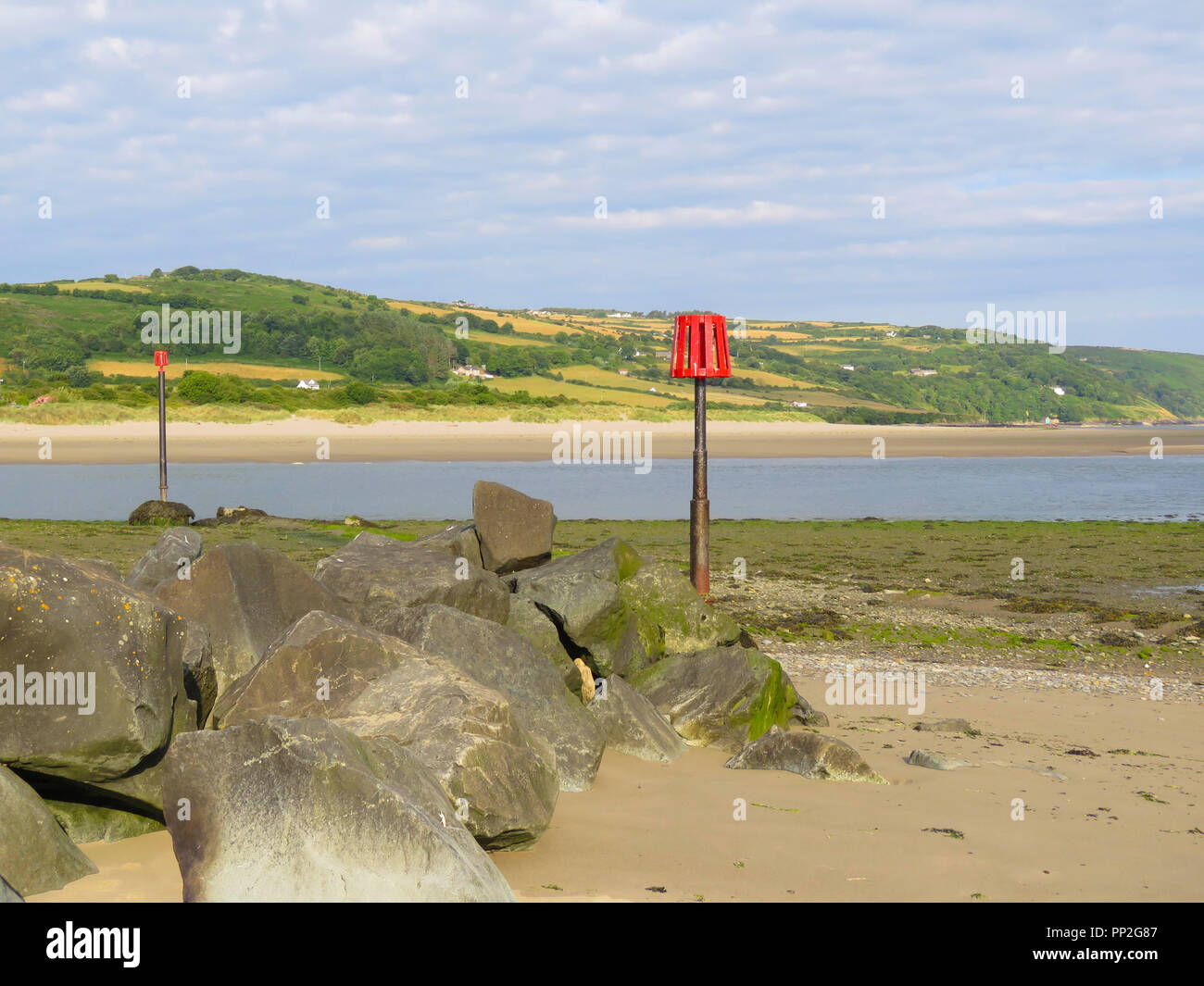 Traeth beach by Patch Caravan Park, Gwbert, Pembrokeshire, Wales, UK ...