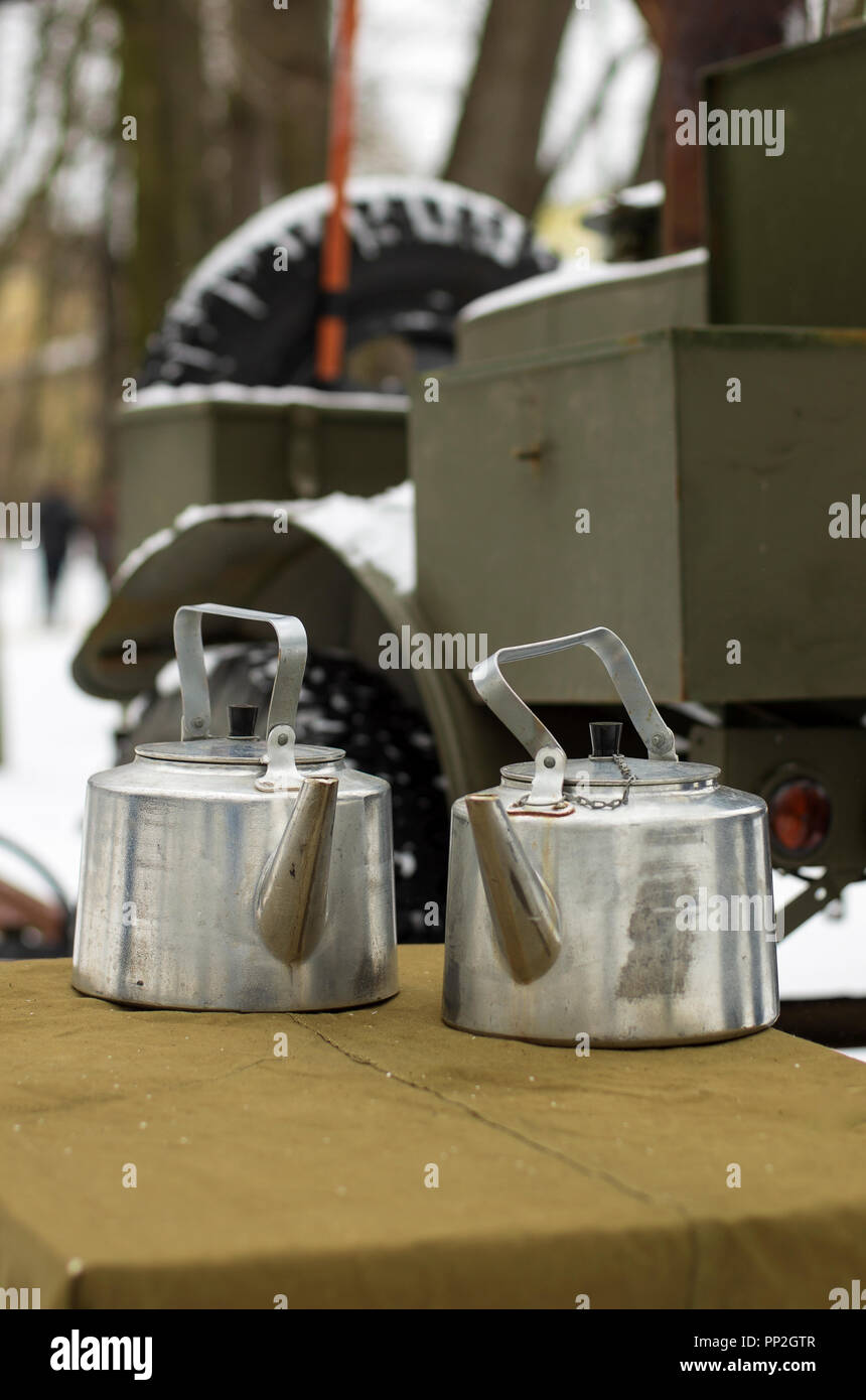 Vintage aluminum teapot hi-res stock photography and images - Alamy