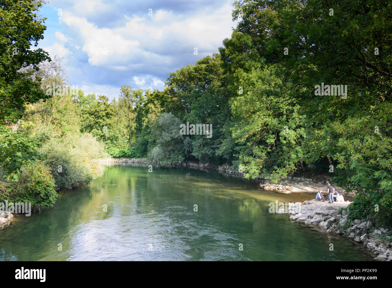 Fürstenfeldbruck: river Amper, Oberbayern, Upper Bavaria, Bayern ...