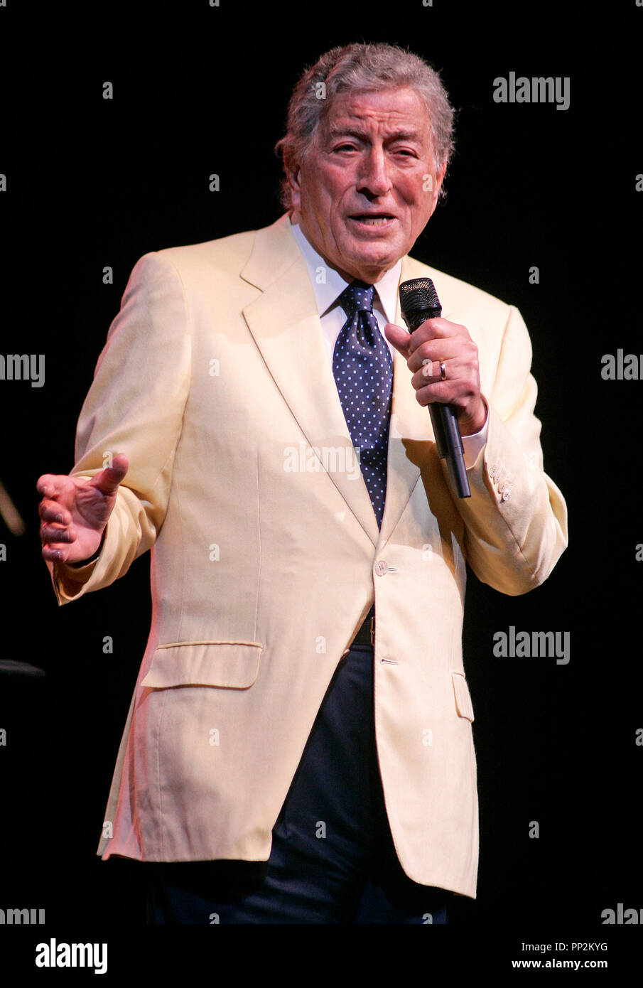 Tony Bennett performs in concert at the Seminole Hard Rock Hotel and ...