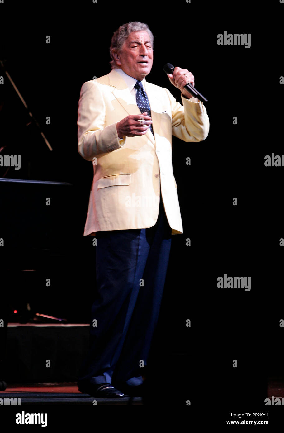 Tony Bennett performs in concert at the Seminole Hard Rock Hotel and ...