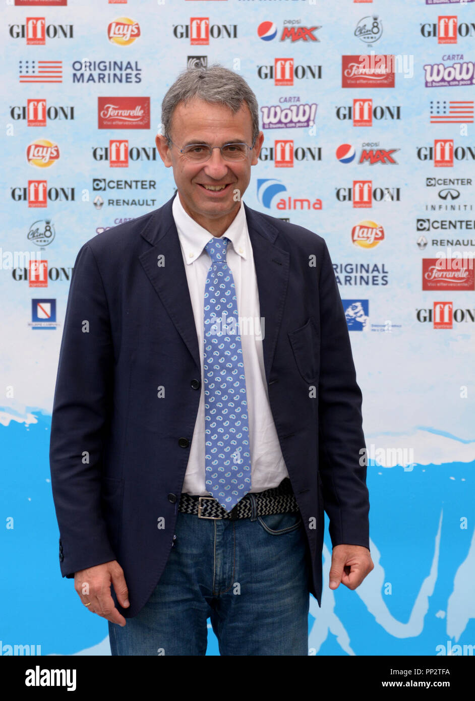 Giffoni Valle Piana, Sa, Italy - July 23, 2018 : Minister Sergio Costa at Giffoni Film Festival ...