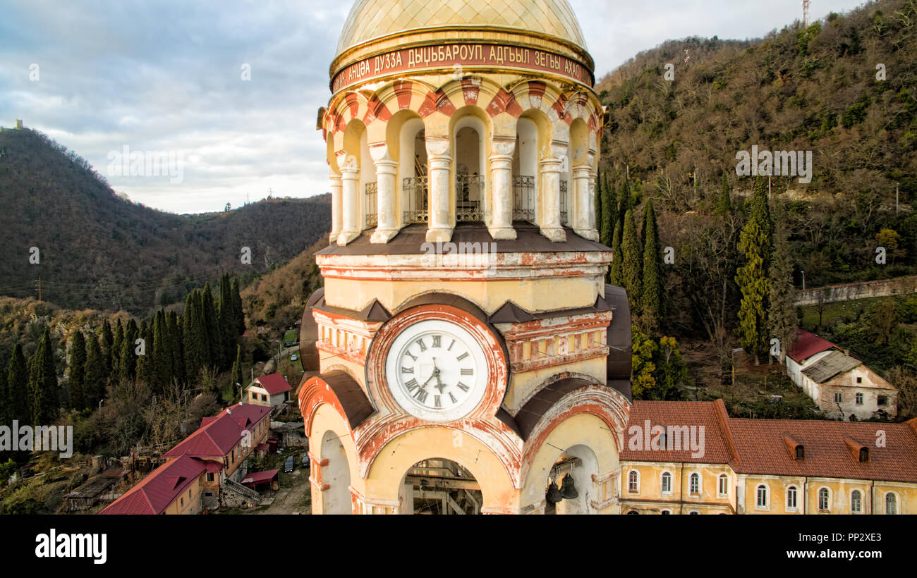 Novy Afon, Abkhazia, Georgia - February 24, 2018: Landscape with views ...